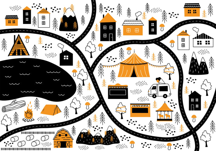 Around the Town Mural – Wallpaper Book